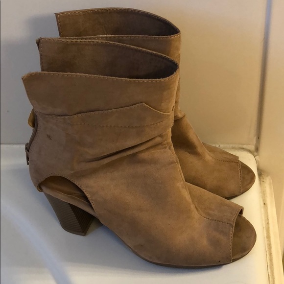 Qupid | Shoes | Qupid Peep Toe Booties | Poshmark